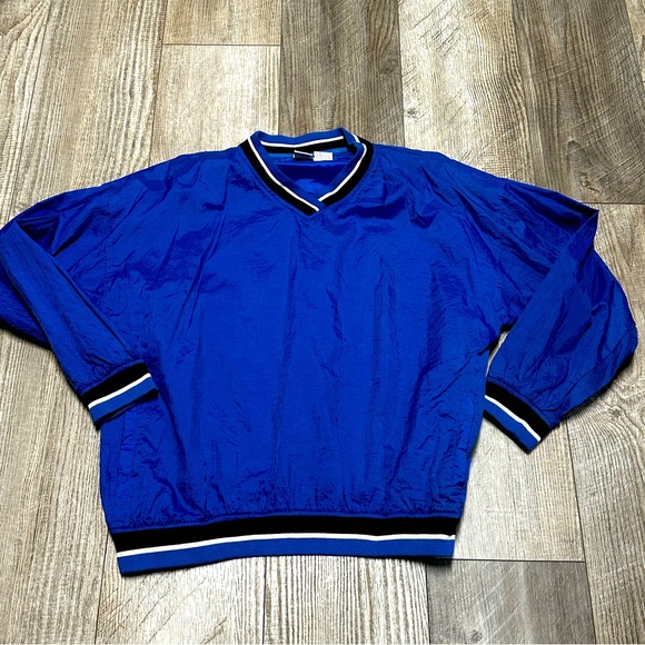 Energy Zone | Jackets & Coats | Vintage Blue V Neck Varsity Pullover ...